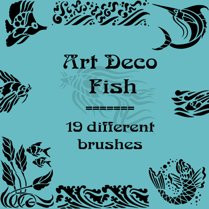 Art Deco fish by rL-Brushes on DeviantArt