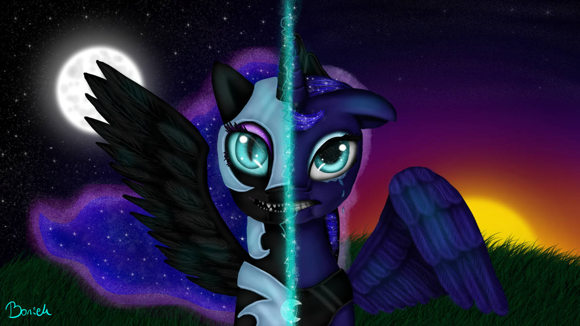 Luna transformation in Nightmare Moon by VickyBoniek on DeviantArt
