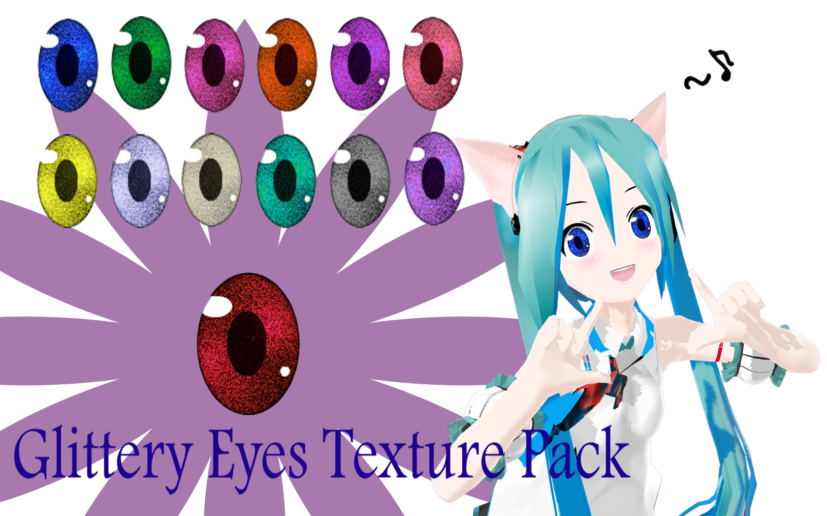 MMD Glittery Eye Texture Pack by MMD-Nay-PMD on DeviantArt