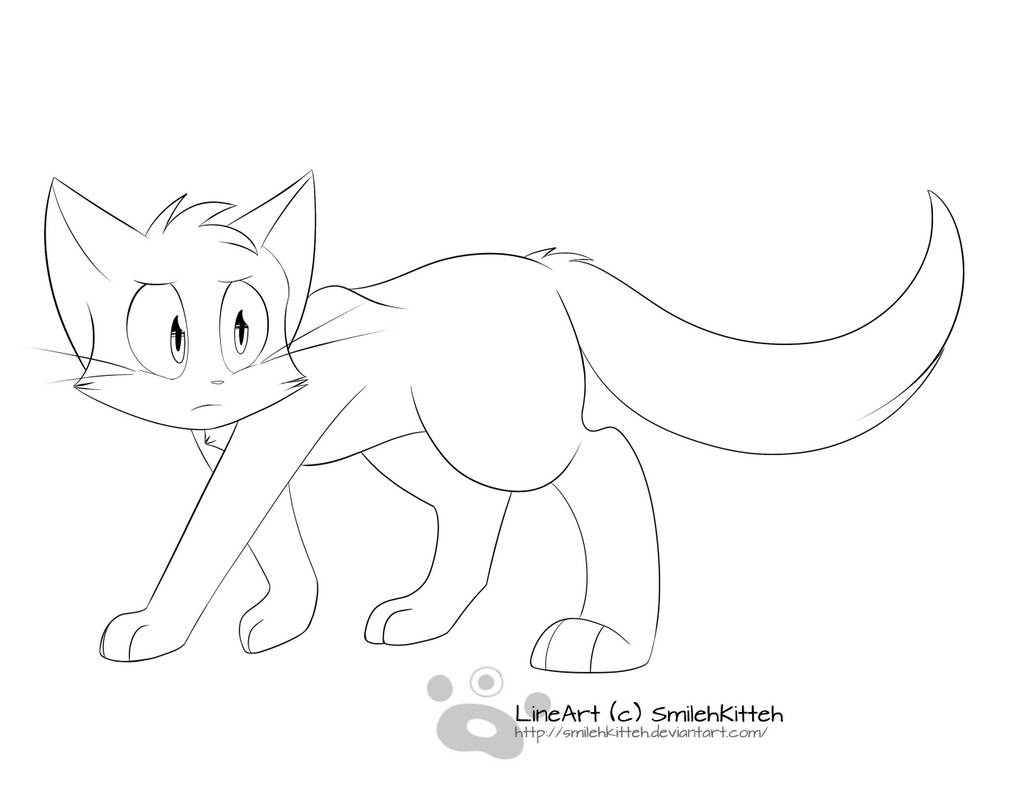 Free Cat LineArt 6 by Sharkyfiend on DeviantArt