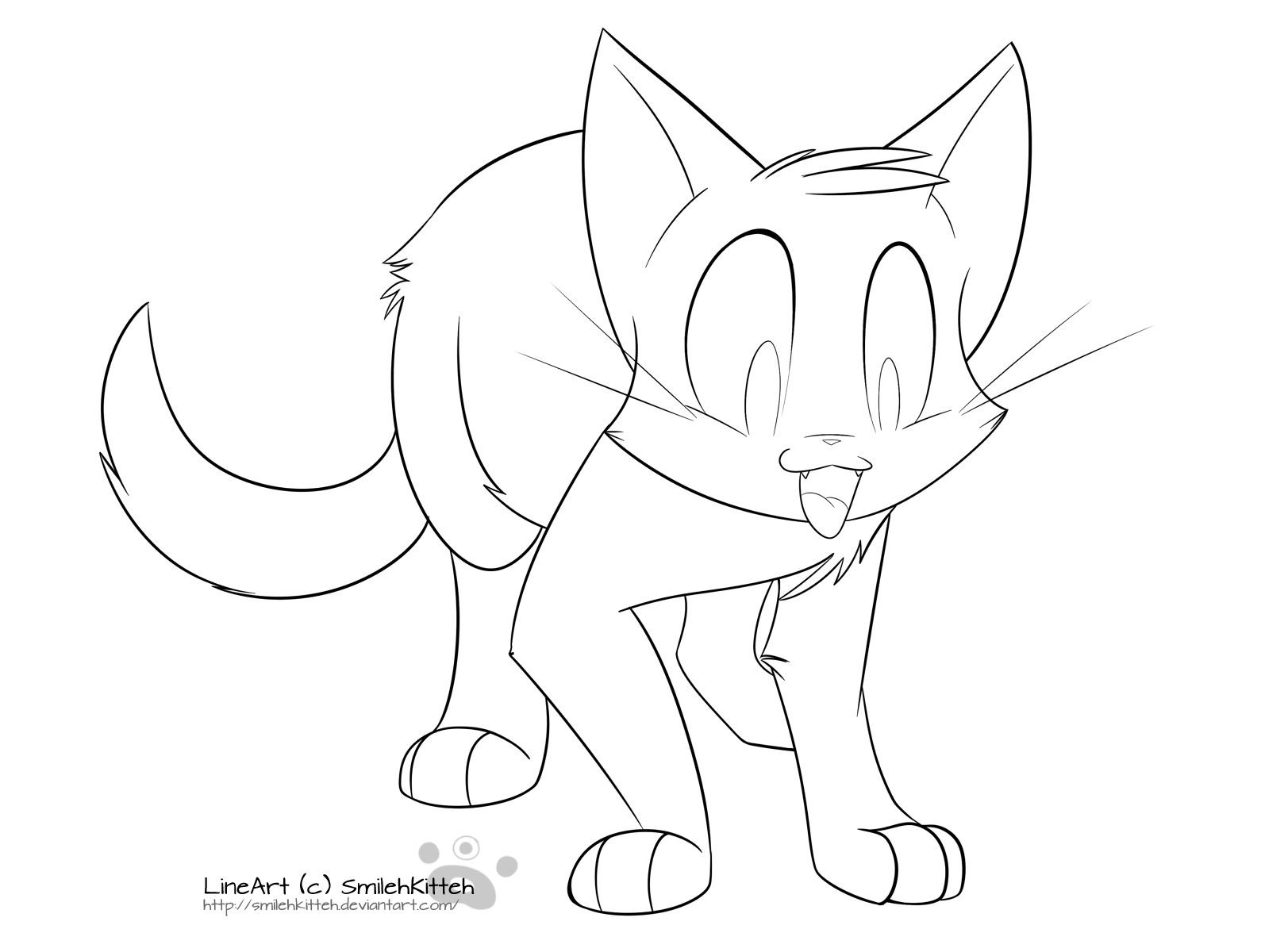 Free Cat Lineart 8 by Sharkyfiend on DeviantArt