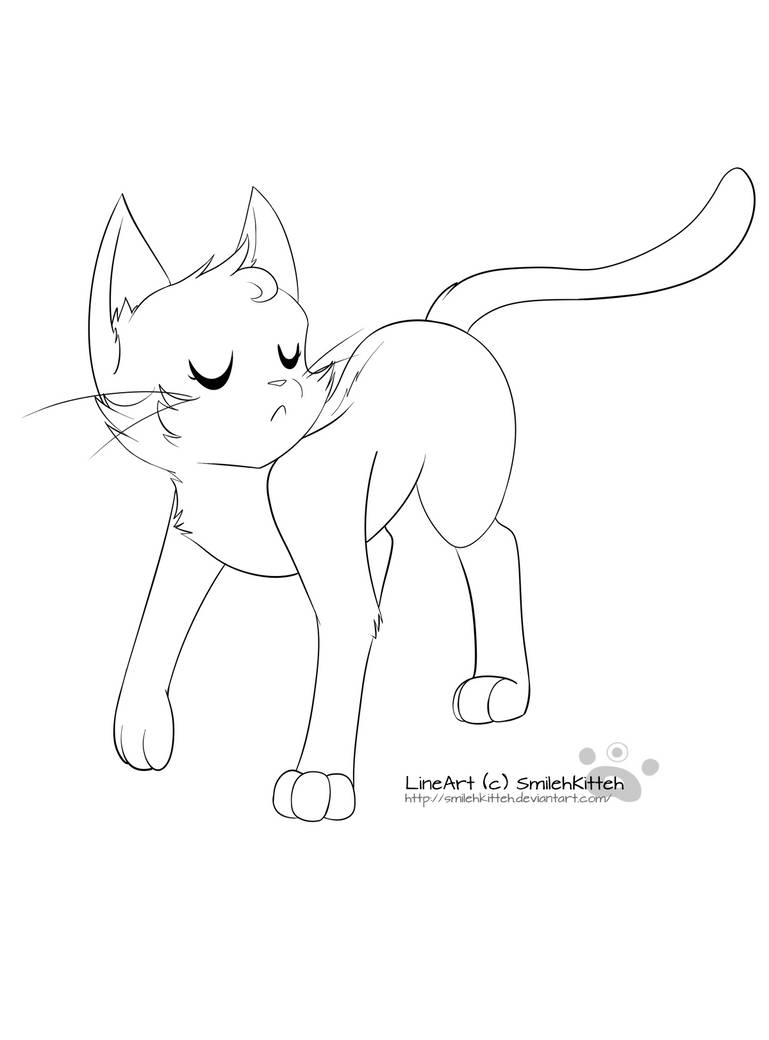 Free Cat Lineart 17 by Sharkyfiend on DeviantArt