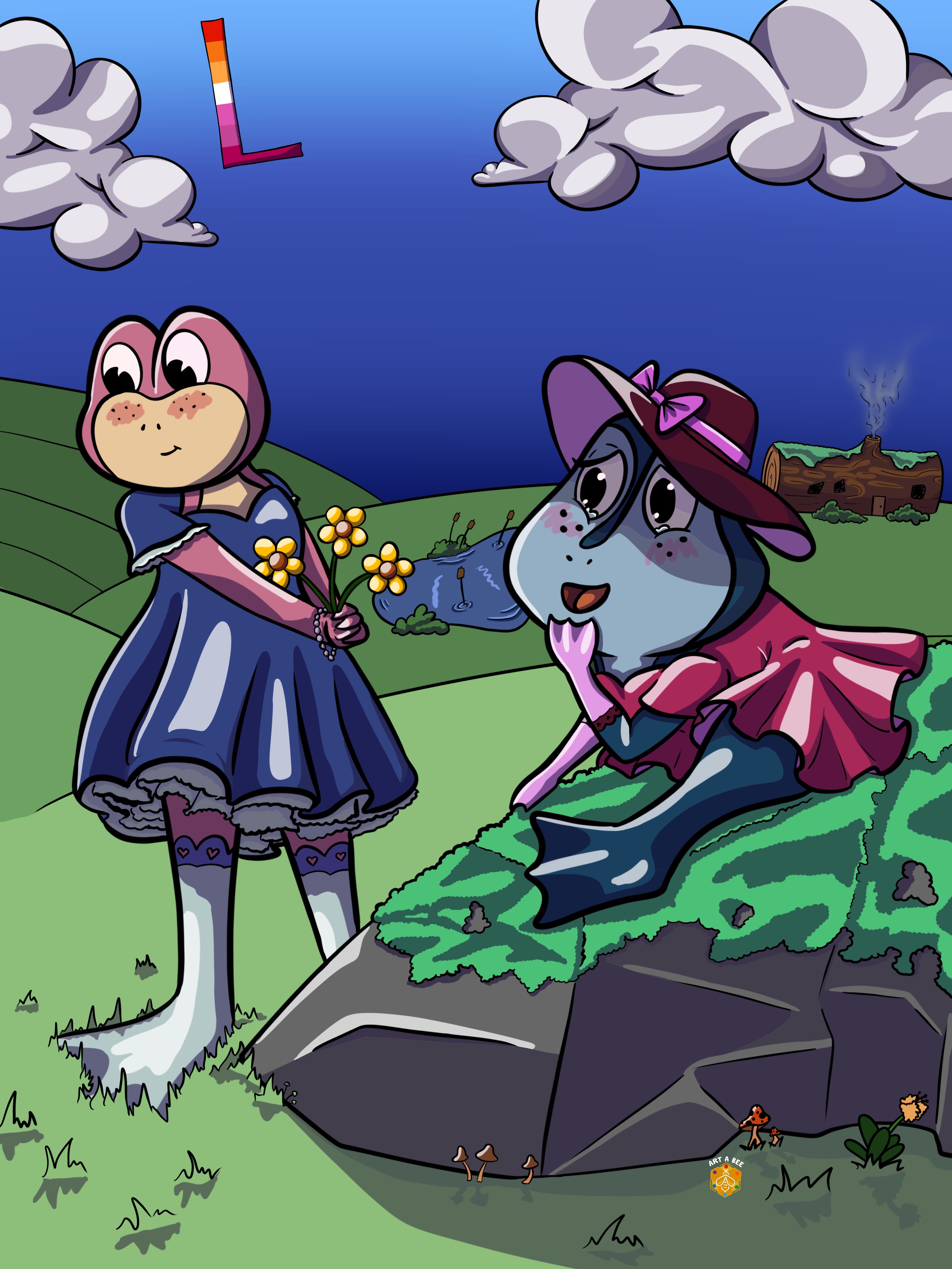 Lesbian frogs by ArtABee356 on DeviantArt