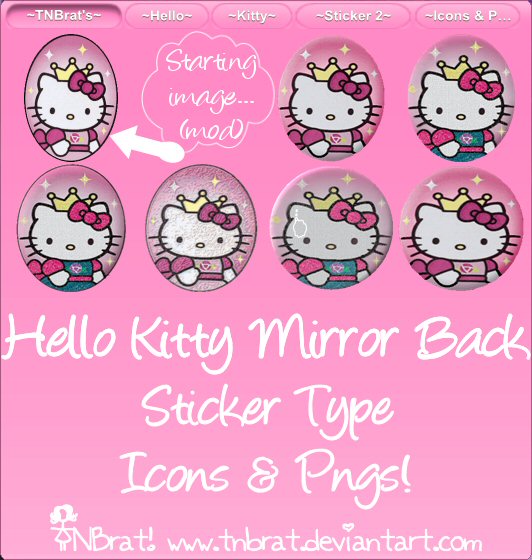 Hello Kitty MirrorBack Sticker by TNBrat on DeviantArt
