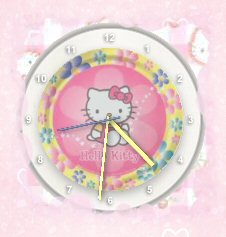 Hello Kitty Clock Widget by TNBrat on DeviantArt