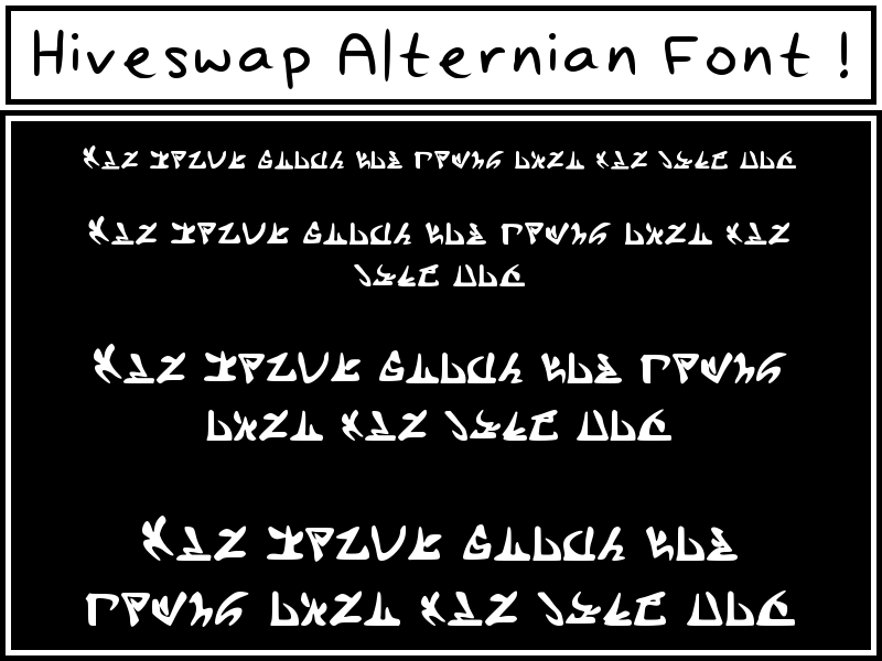 Hiveswap Alternian Font by OrangeyPeels on DeviantArt