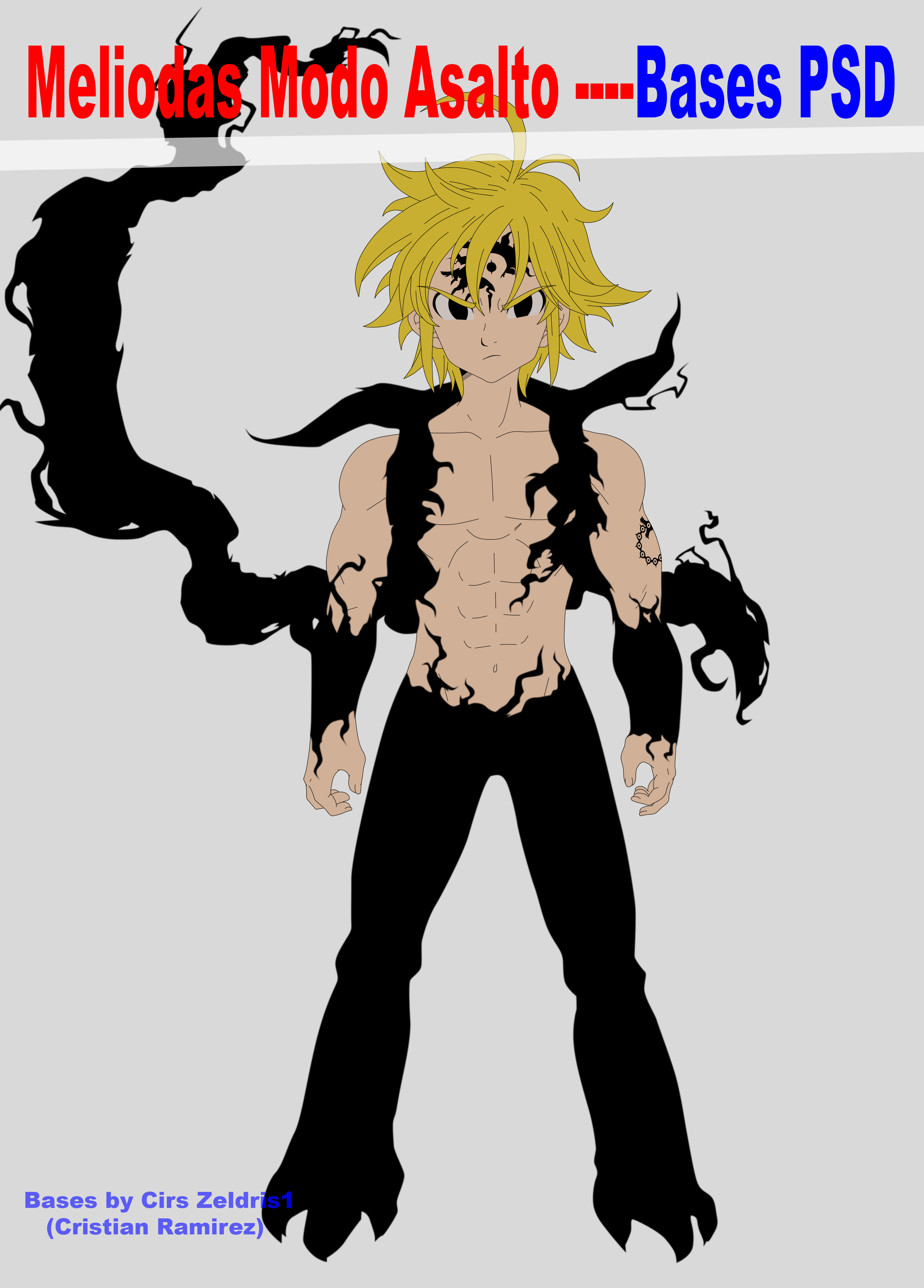 Meliodas Assault Mode Estilo Anime-Bases PSD by CrisZeldris1 on DeviantArt