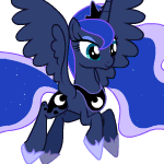 Princess Luna on cloud (without background) by LunarEvening on DeviantArt