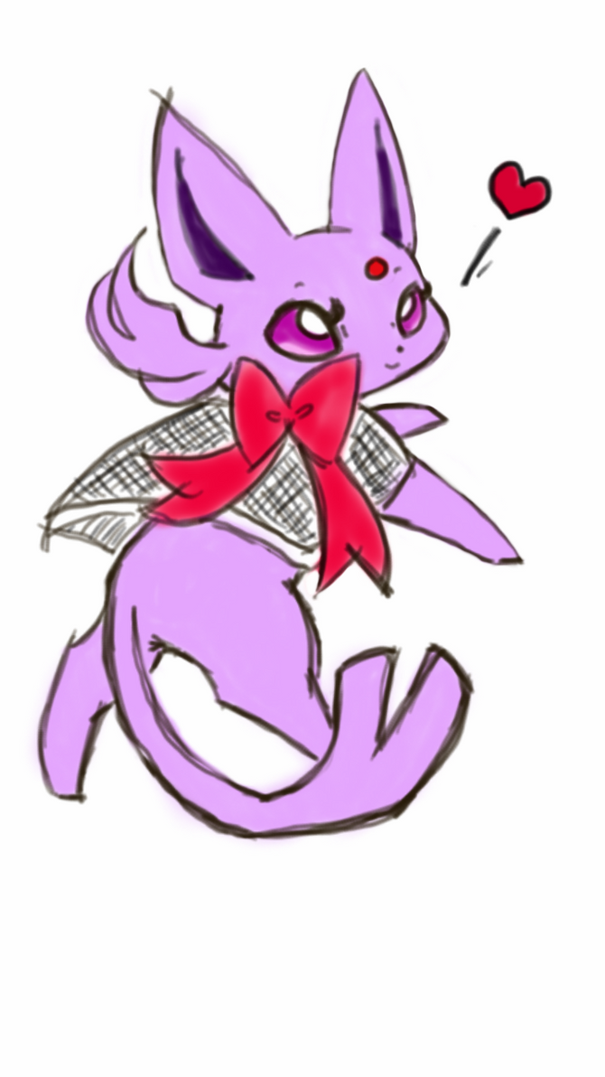 Espeon colored by CrissyG on DeviantArt
