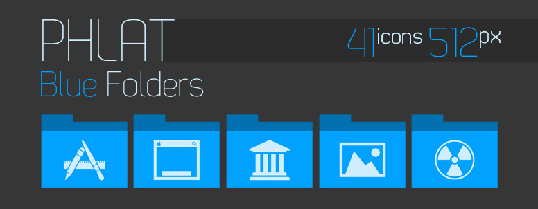 Phlat Blue Folders by shaunkleyn on DeviantArt