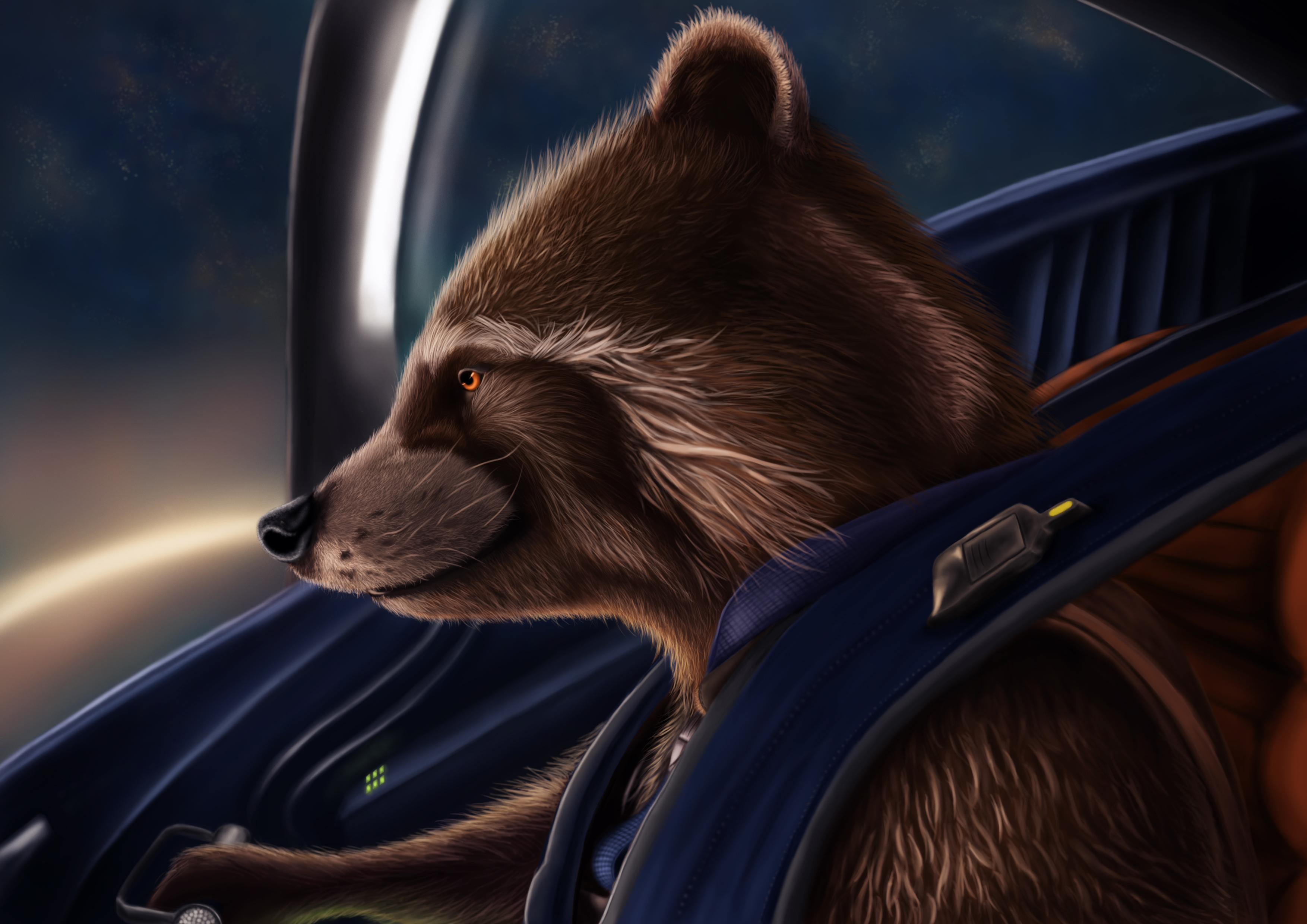 Rocket Raccoon - Digital drawing (5) by BiigM on DeviantArt