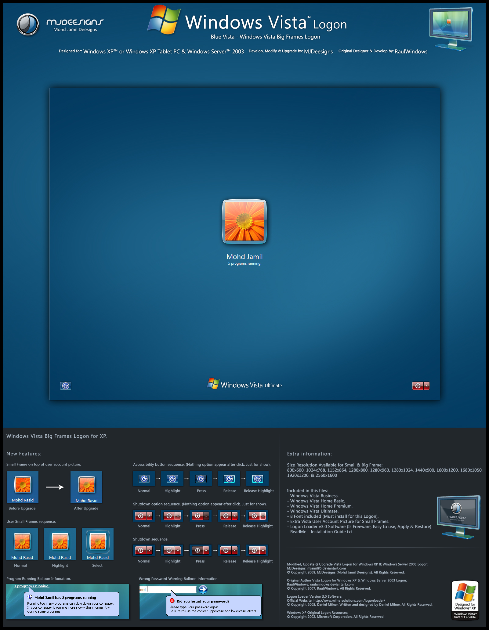 Blue Vista - Vista B. Logon v1 by mjamil85 on DeviantArt