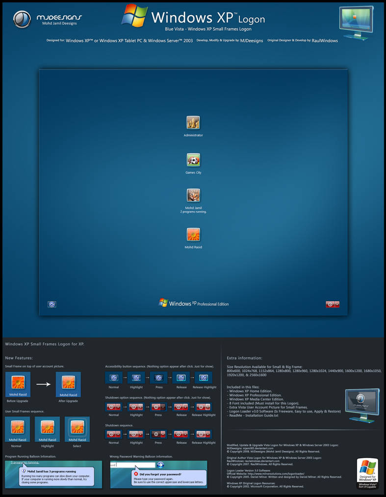 Blue Vista - XP S. Logon v1 by mjamil85 on DeviantArt