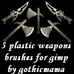 weapons brushes for gimp by Gothicmamas-stock on DeviantArt