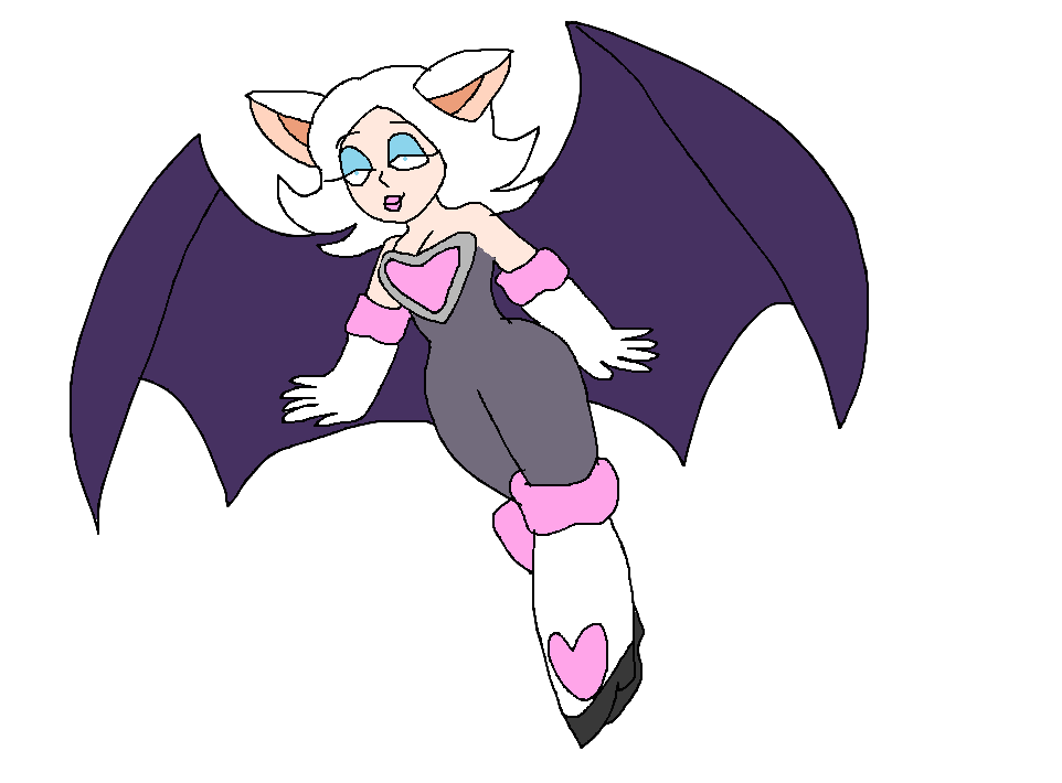 Rouge flying by AdamFrankenstein on DeviantArt