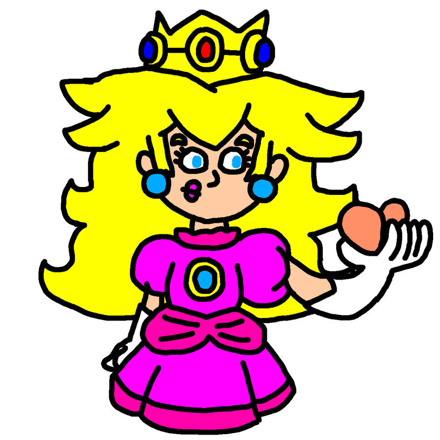 Princess Peach eats a Peach and Enjoys It by CurveBroNetwork on DeviantArt