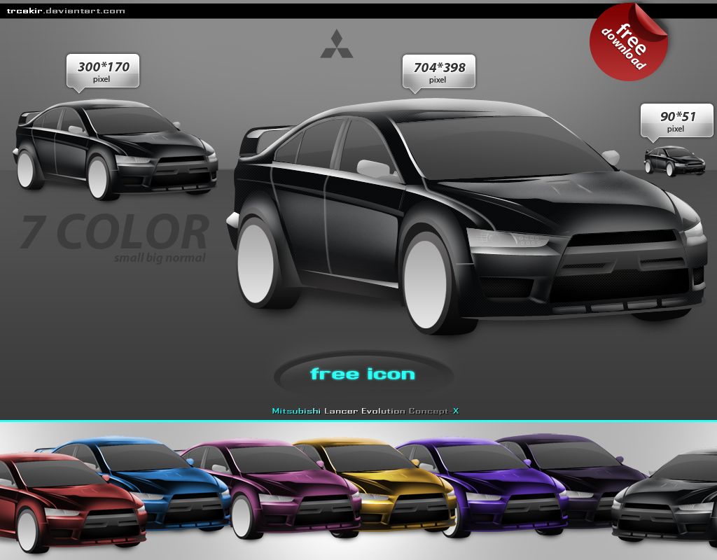 Mitsubishi Lancer Free Icon by trcakir on DeviantArt