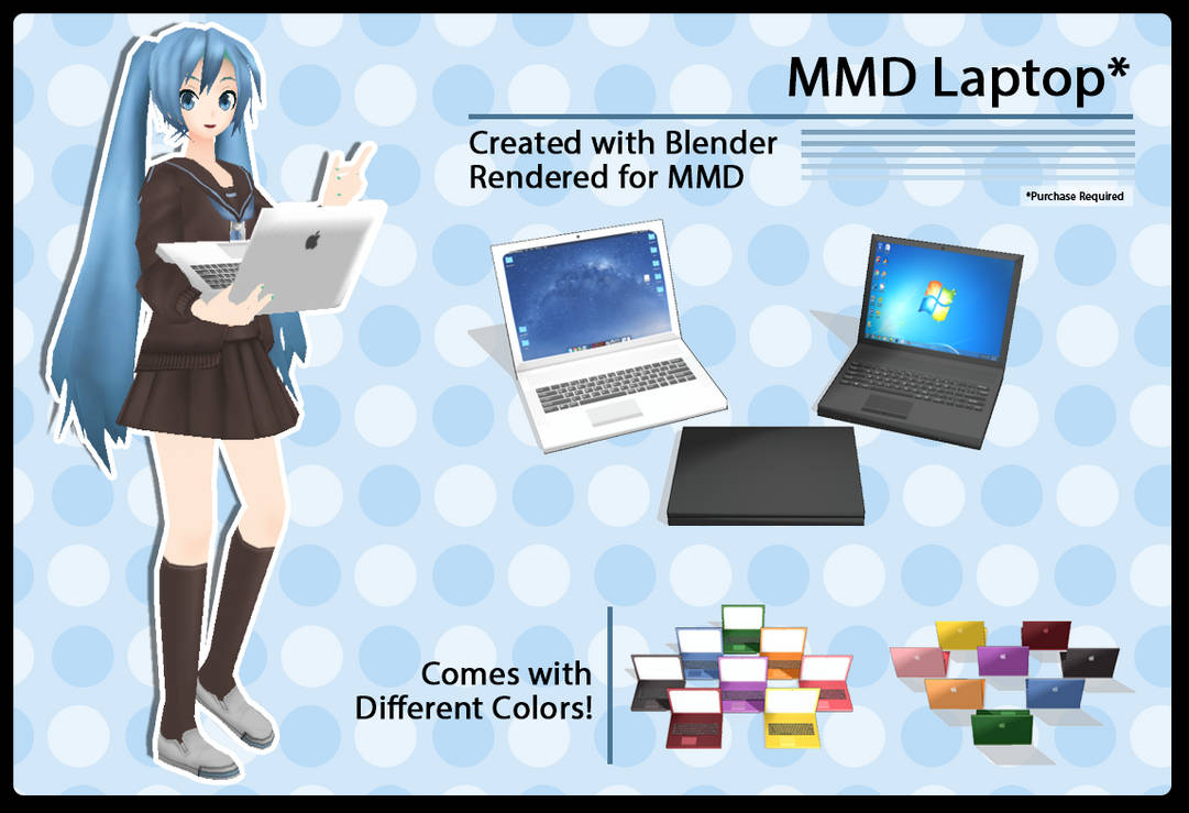 [MMD] Laptop [Discontinued] by dorcis on DeviantArt