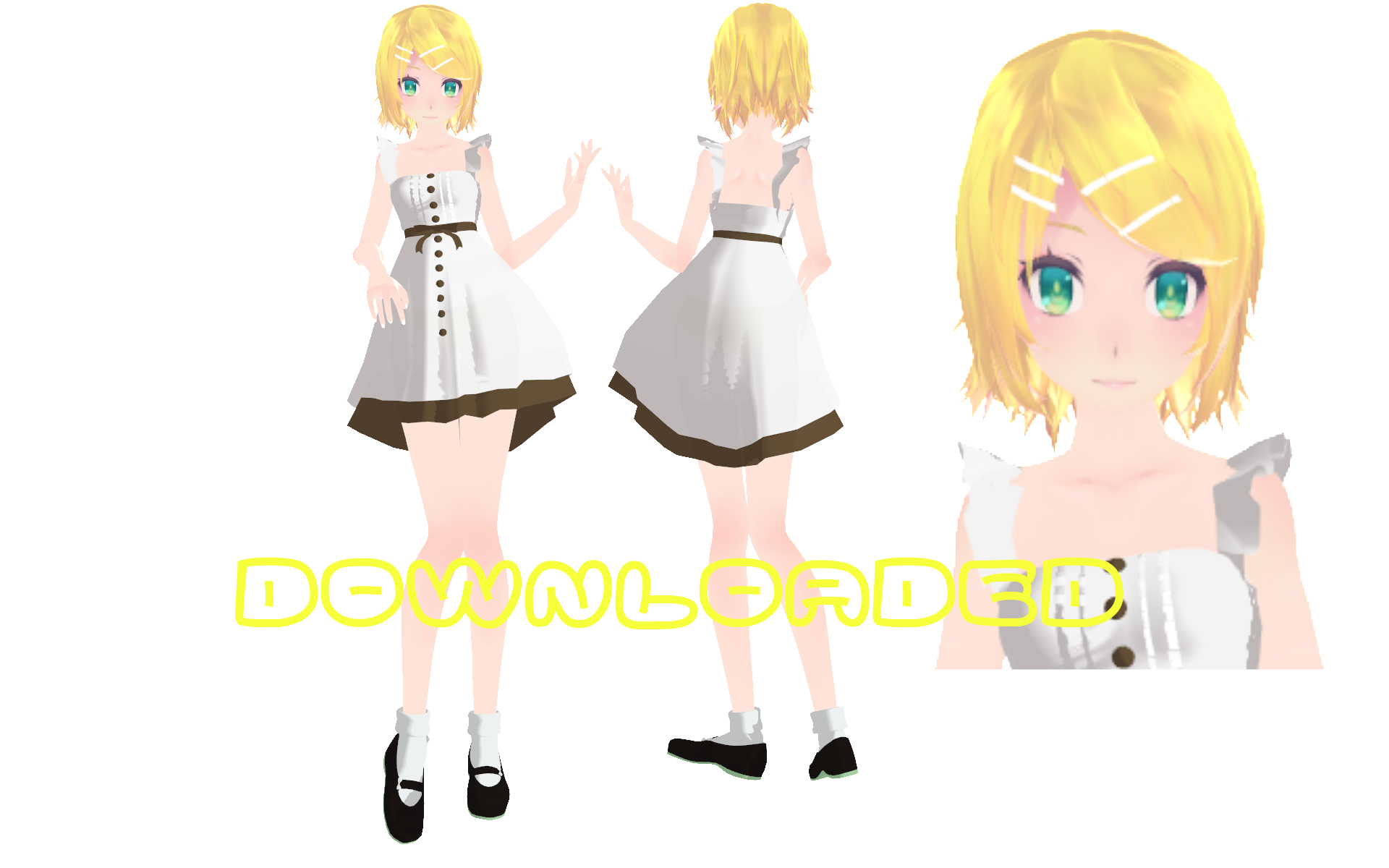 MMD-Rin In Dress-DL by LinMaro18 on DeviantArt