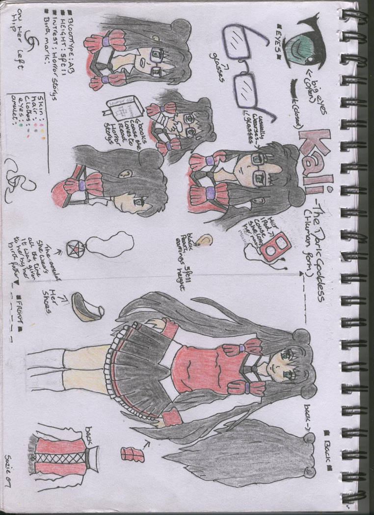 characters sheet _KALI by redrubyangel on DeviantArt