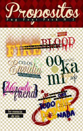 Propositos - PNG Font Pack N. 2 by esenciadeiris on DeviantArt