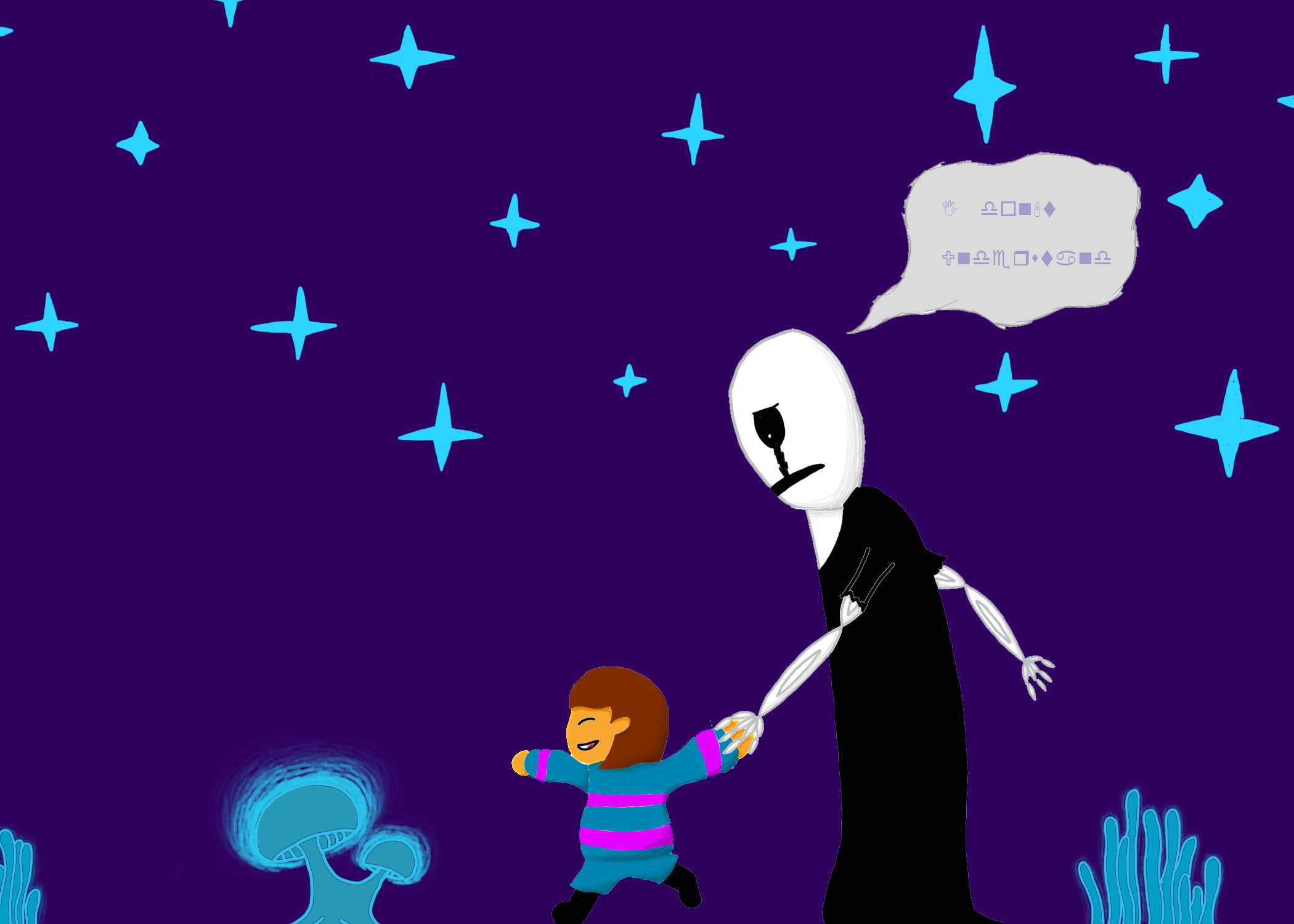 Gaster and Frisk by Draculooloo on DeviantArt