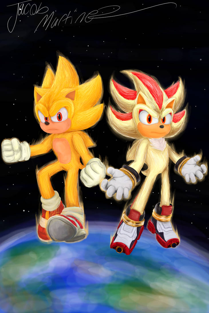 super sonic and super shadow Sonic Movie 3 art by Jacobismid on DeviantArt