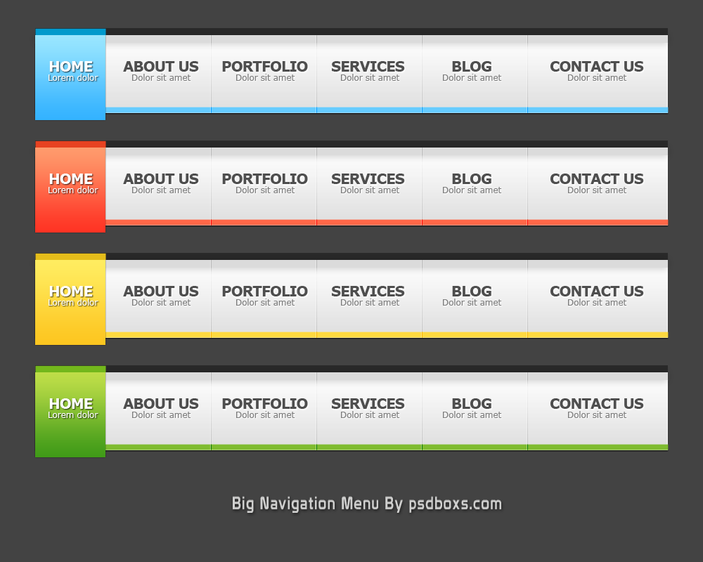 Big Navigation Menu by muhiza on DeviantArt