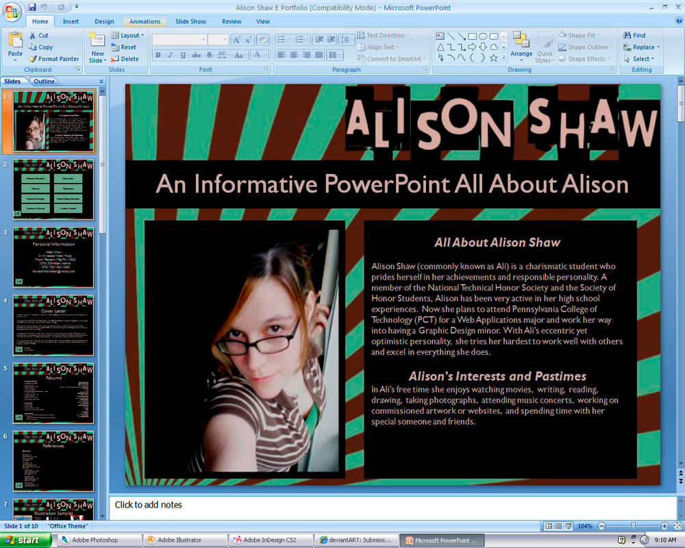 Powerpoint about Myself by Slutmuffins on DeviantArt