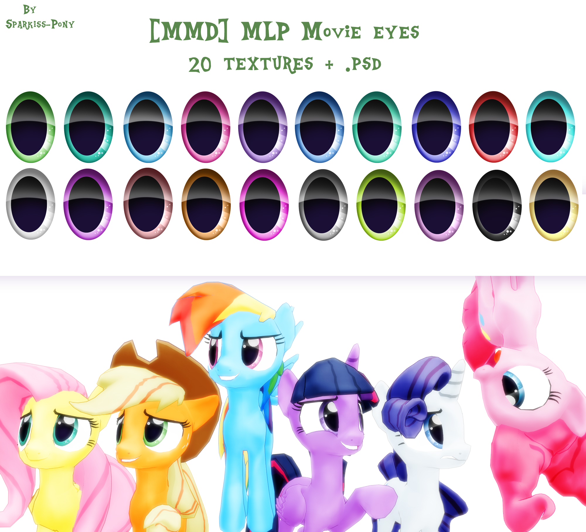 [MMD] MLP Movie eyes texture pack by Sparkiss-Pony on DeviantArt