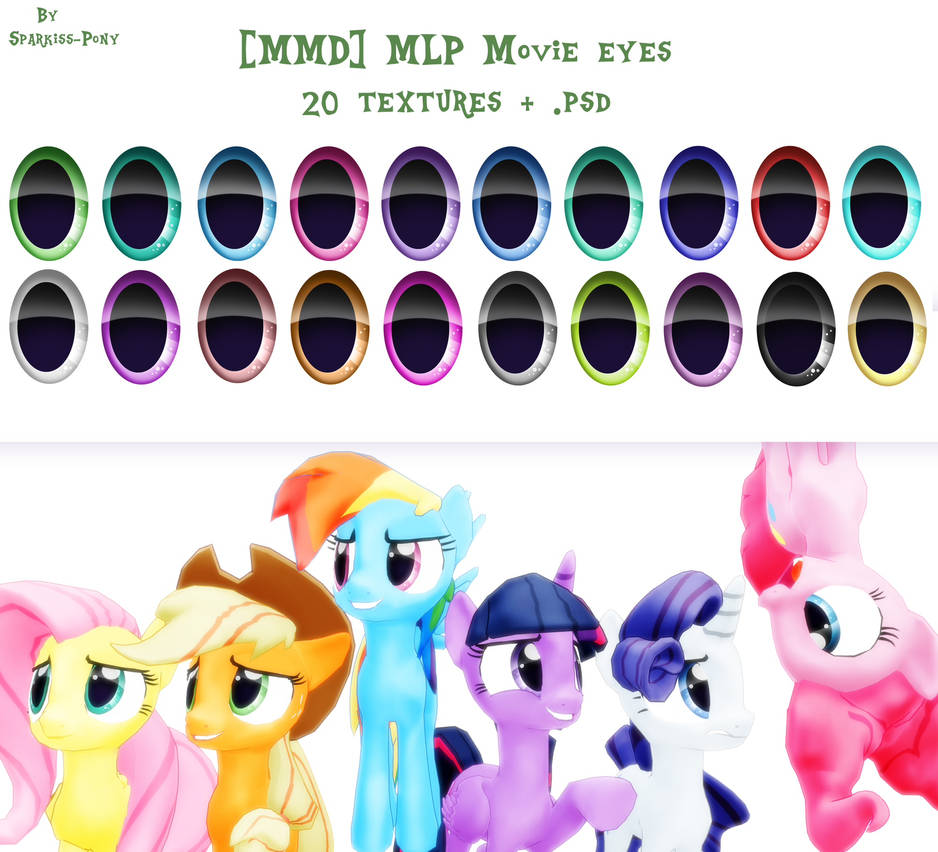 [MMD] MLP Movie eyes texture pack by Sparkiss-Pony on DeviantArt