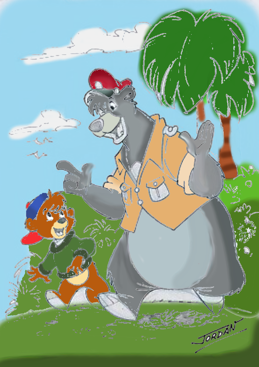 Kit and Baloo just pratcie by Starbear39 on DeviantArt