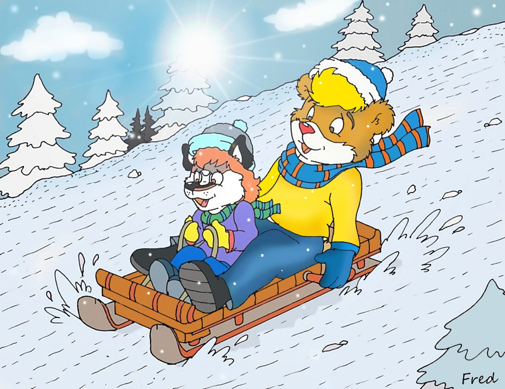 Sledding Fun by Starbear39 on DeviantArt