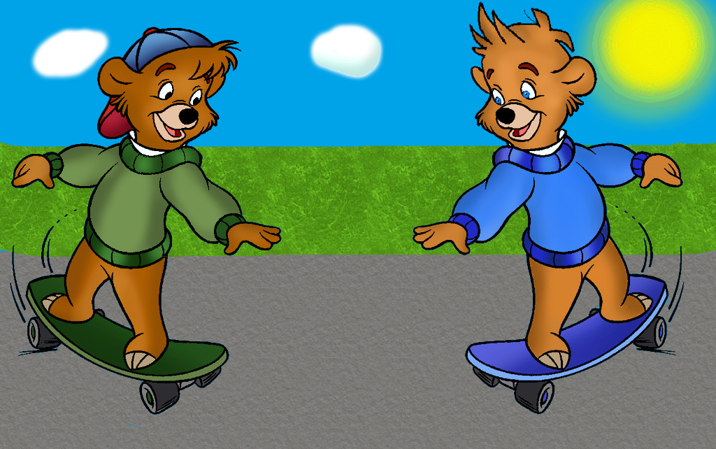 Skatboarding Kit and Chris by Starbear39 on DeviantArt