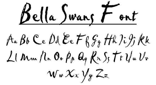 Bella Swan Font by RikuFanGirl on DeviantArt