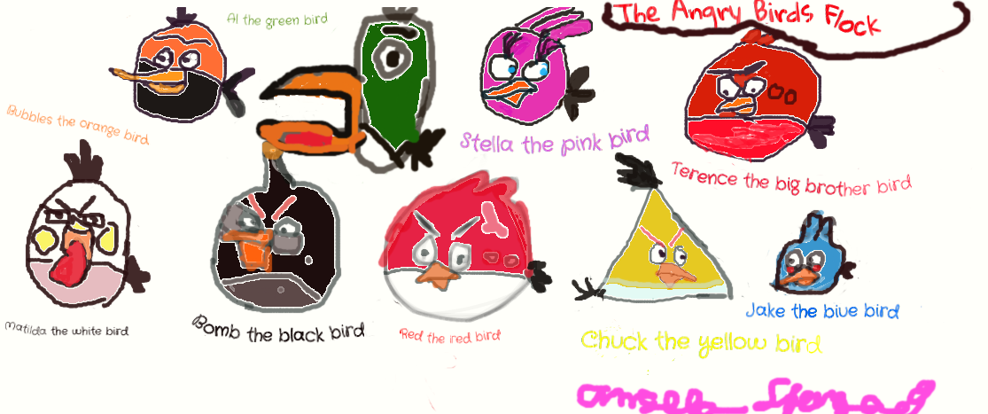 Angry Birds Flock Digital drawing by angelalovesrio505 on DeviantArt