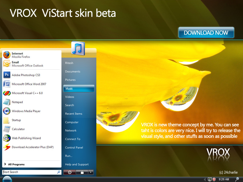VROX ViStart Skin by 24charlie on DeviantArt