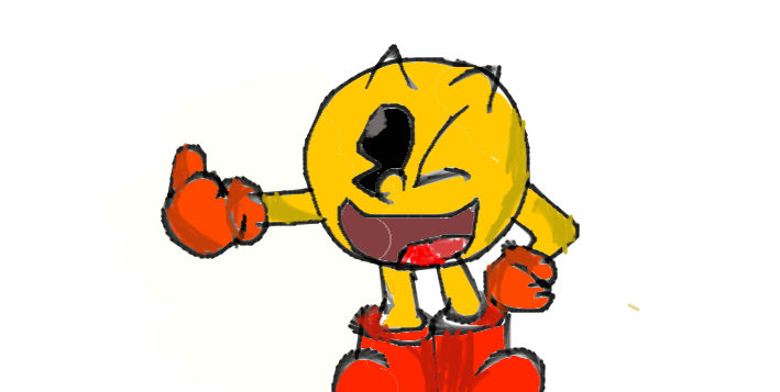 Pac Man Thumbs up by snivehnator on DeviantArt