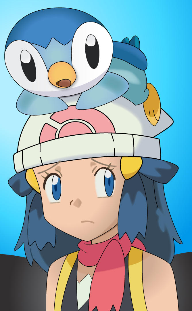 Dawn and Piplup Pokemon by FezVrasta on DeviantArt