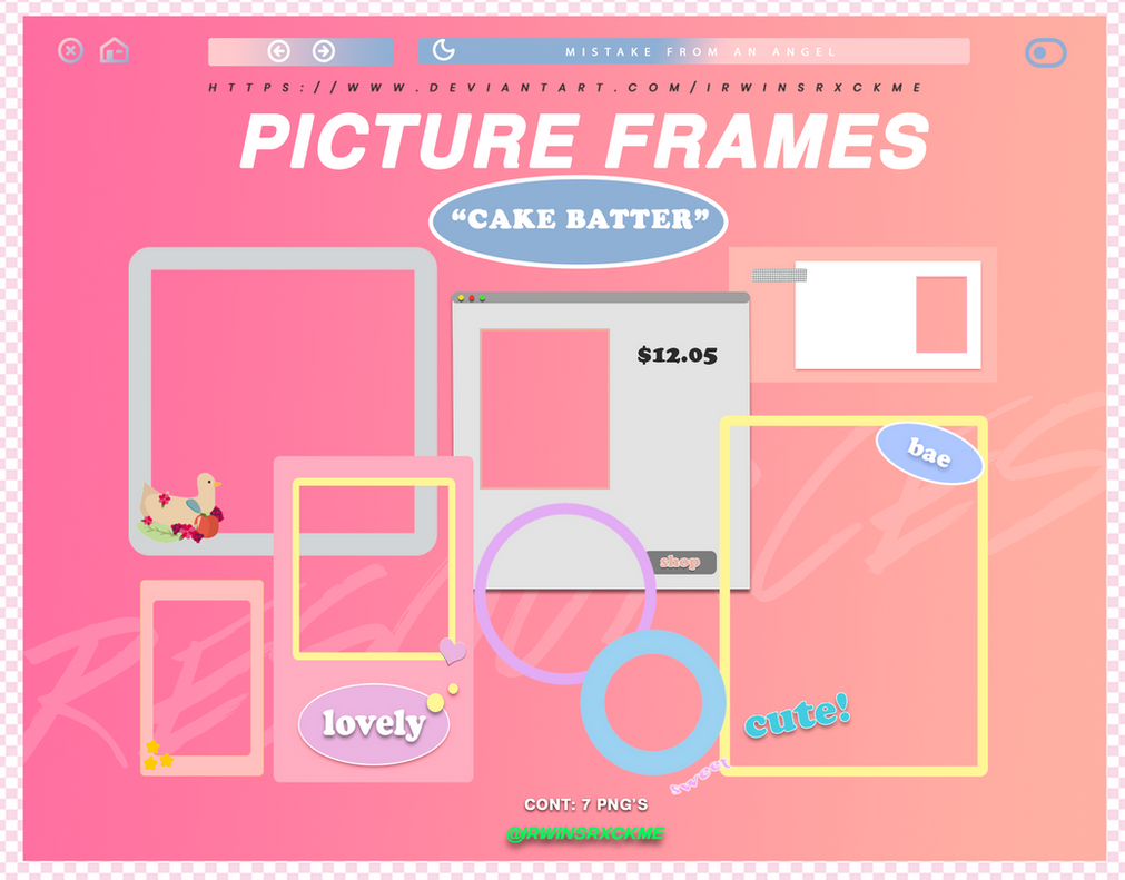 Picture Frames // Cake Batter by Irwinsrxckme on DeviantArt