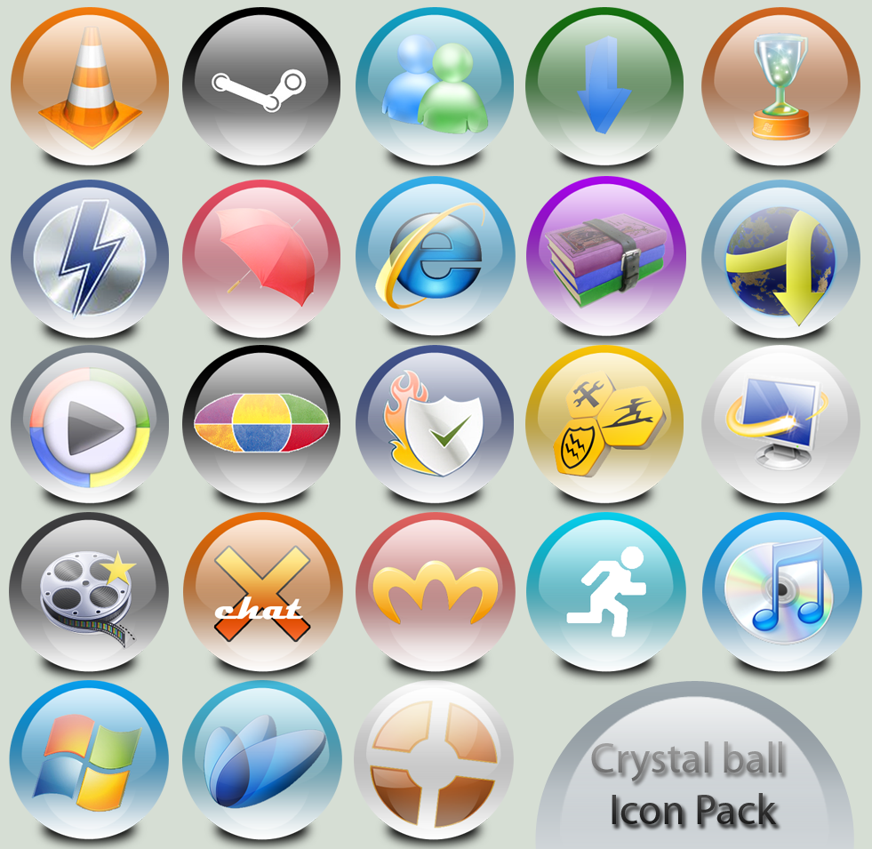 Crystal ball Icons - coloured by Planet08 on DeviantArt