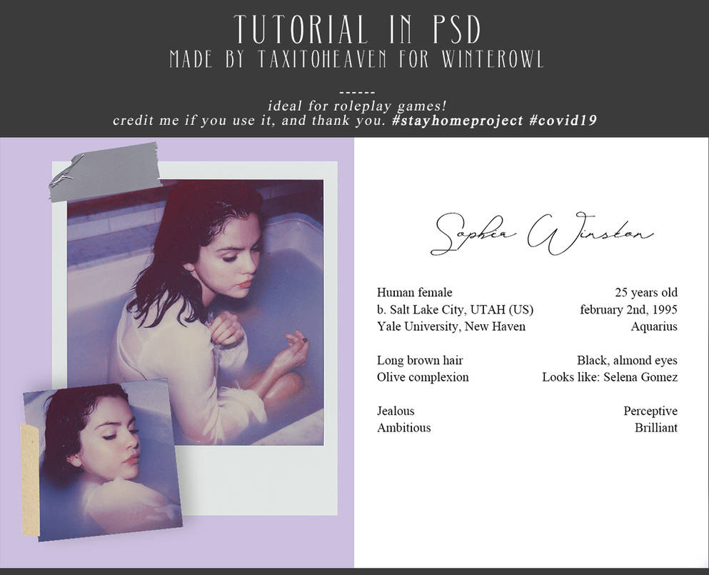 template in .psd for roleplayers 5 | Winterowl by taxitoheaven on ...