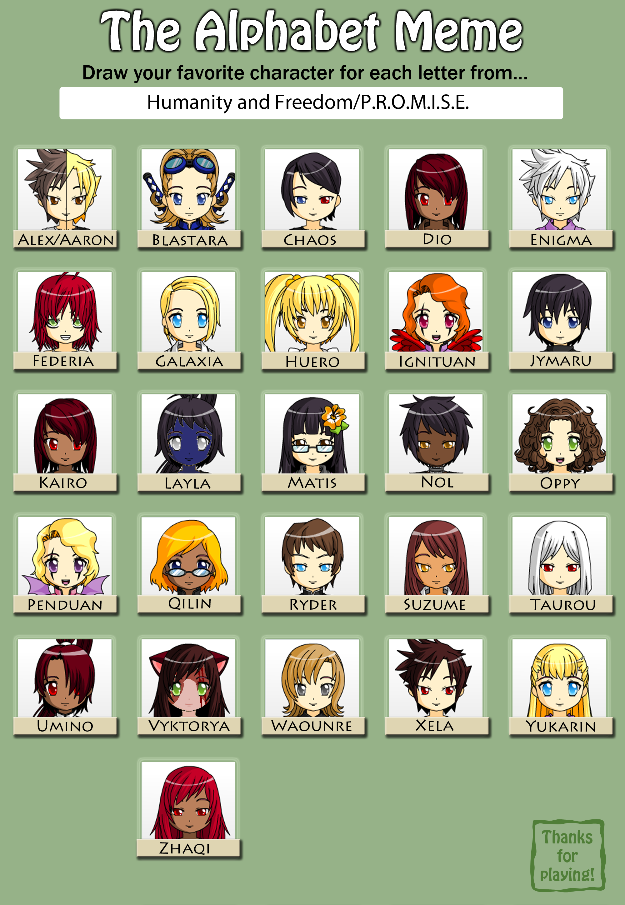 Alphabet Meme PLANOUT by Jymaru on DeviantArt