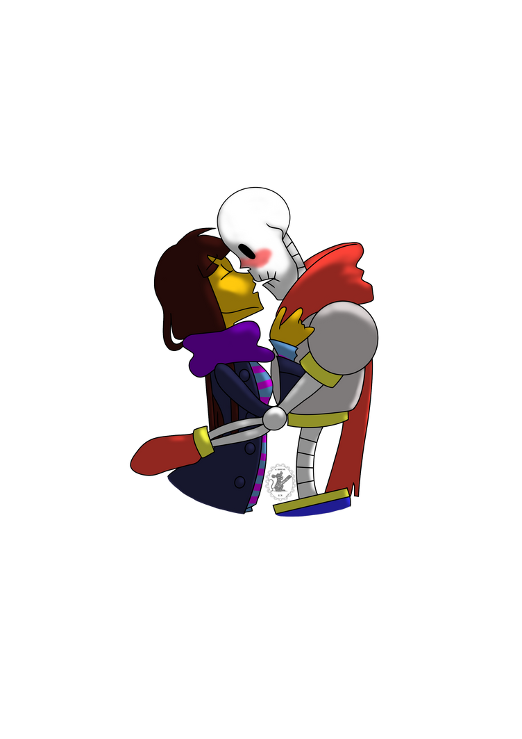 Teen Frisk X Papyrus By RainbowWerewolf666 On DeviantArt