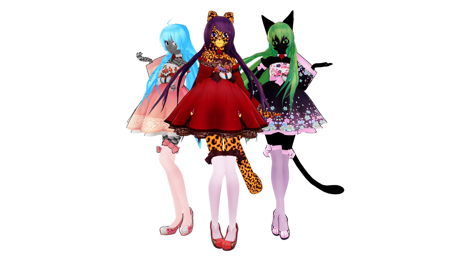 MMD x Friends (The Furries girls Model DL) by hazelsekani on DeviantArt