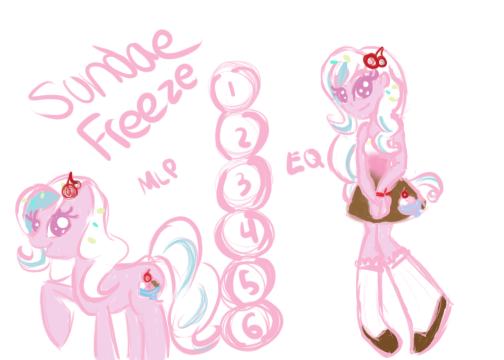 MLP OC Sundae Freeze Design Colored by xXJinx-StarXx on DeviantArt