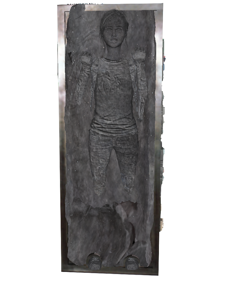 Ellie frozen in carbonite by willartmaster on DeviantArt