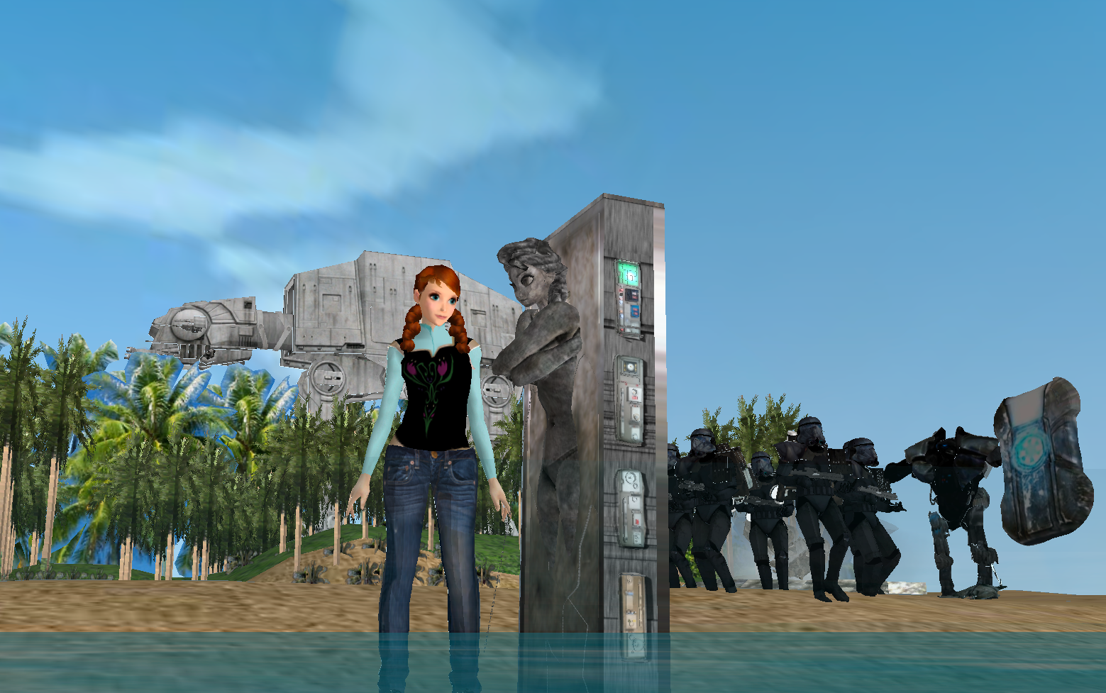 elsa in carbonite elsa is Frozen anna summer prize by willartmaster on ...