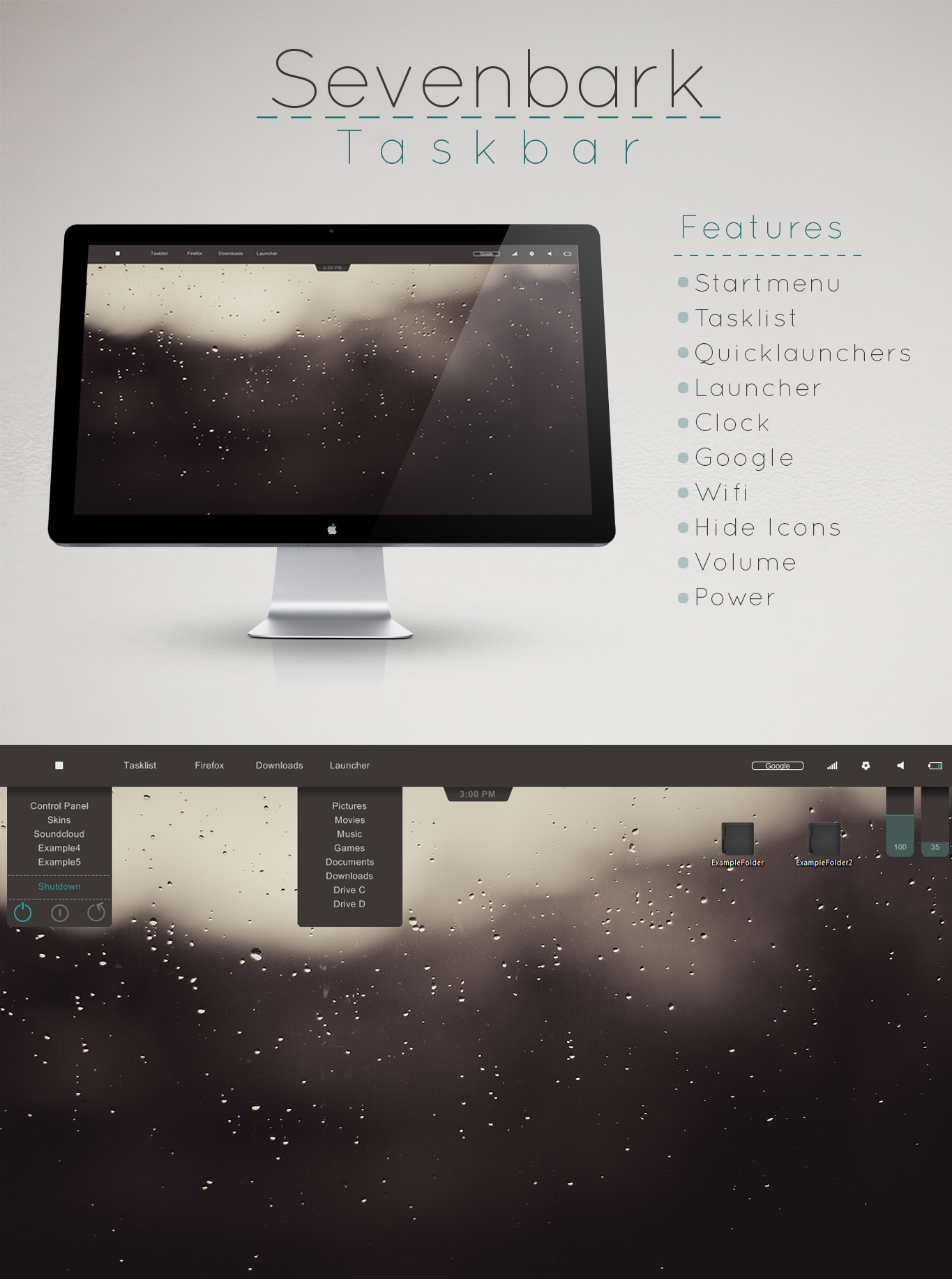 Sevenbark Taskbar for Rainmeter by Setuini on DeviantArt