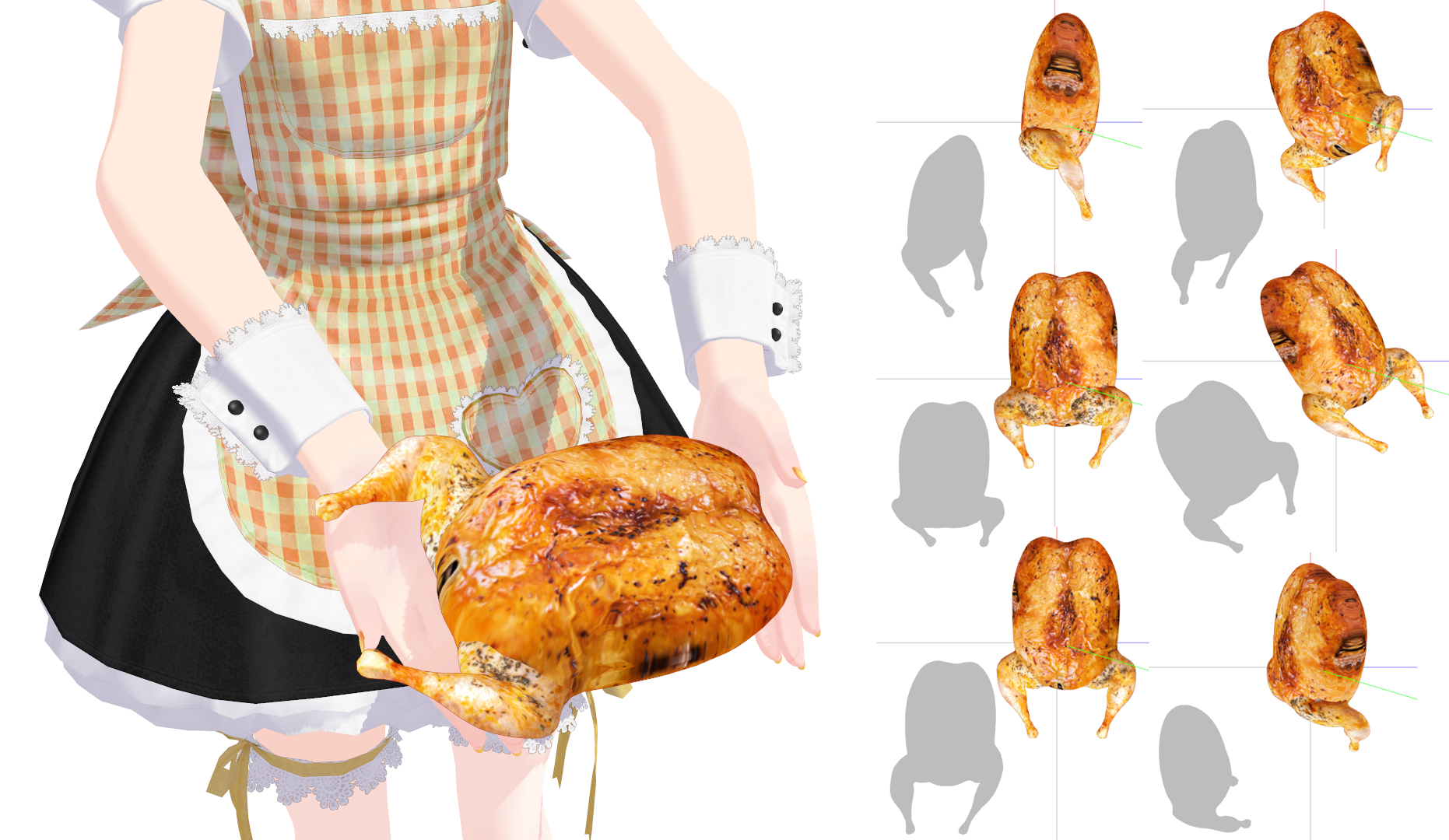 [MMD] Baked chicken DL by kiwigem on DeviantArt